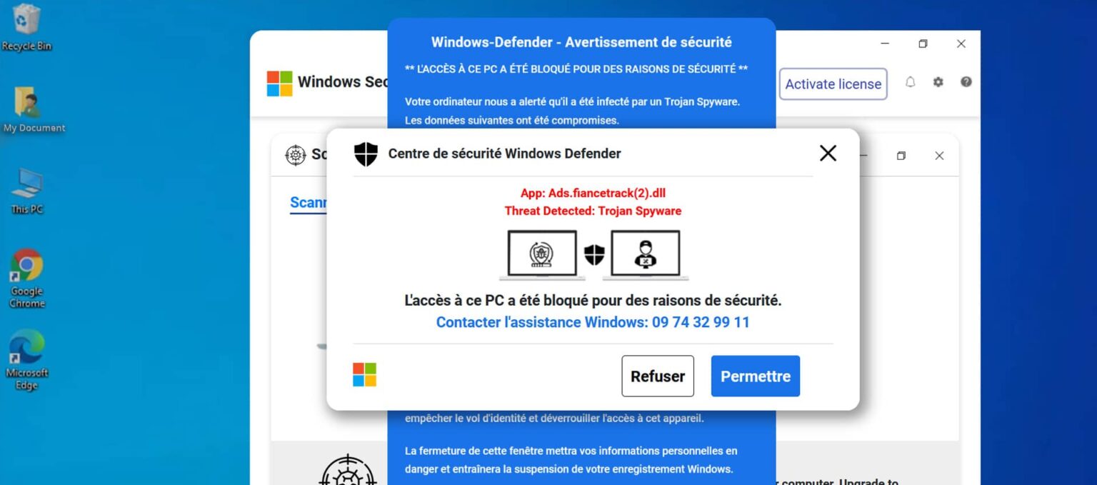 Attention à l’arnaque « L'accès à votre PC a été bloqué pour des ...